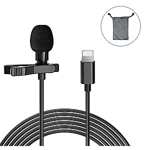 UDEE Microphone Lavalier Microphone for iPhone, Mini Portable for Live, Interview, Meeting and Other Scenarios
