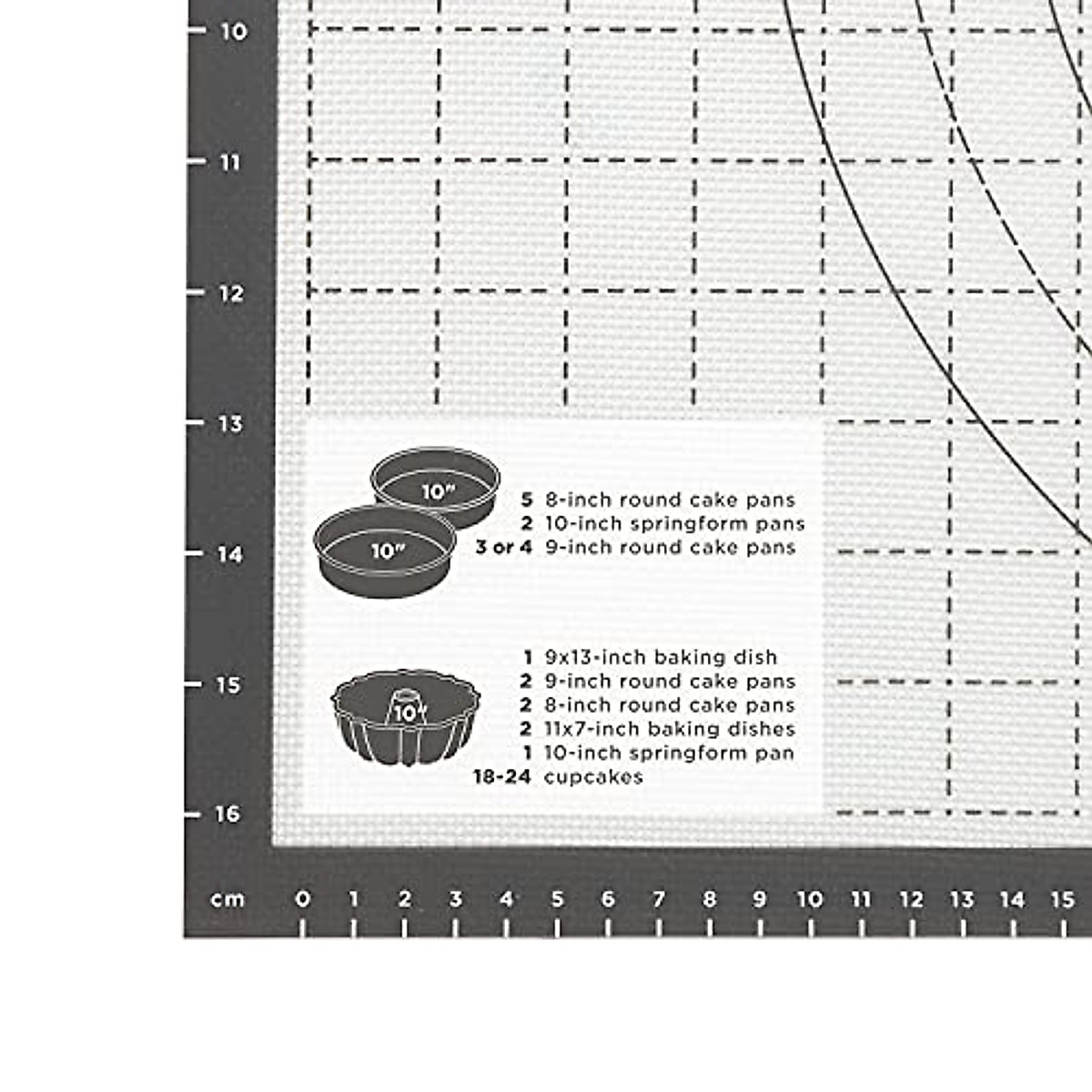 Tovolo Pro-Grade Sil Pastry Mat w/Reference Marks for Baking, Food and Meal Prep, Cooking and More 25" x 18"