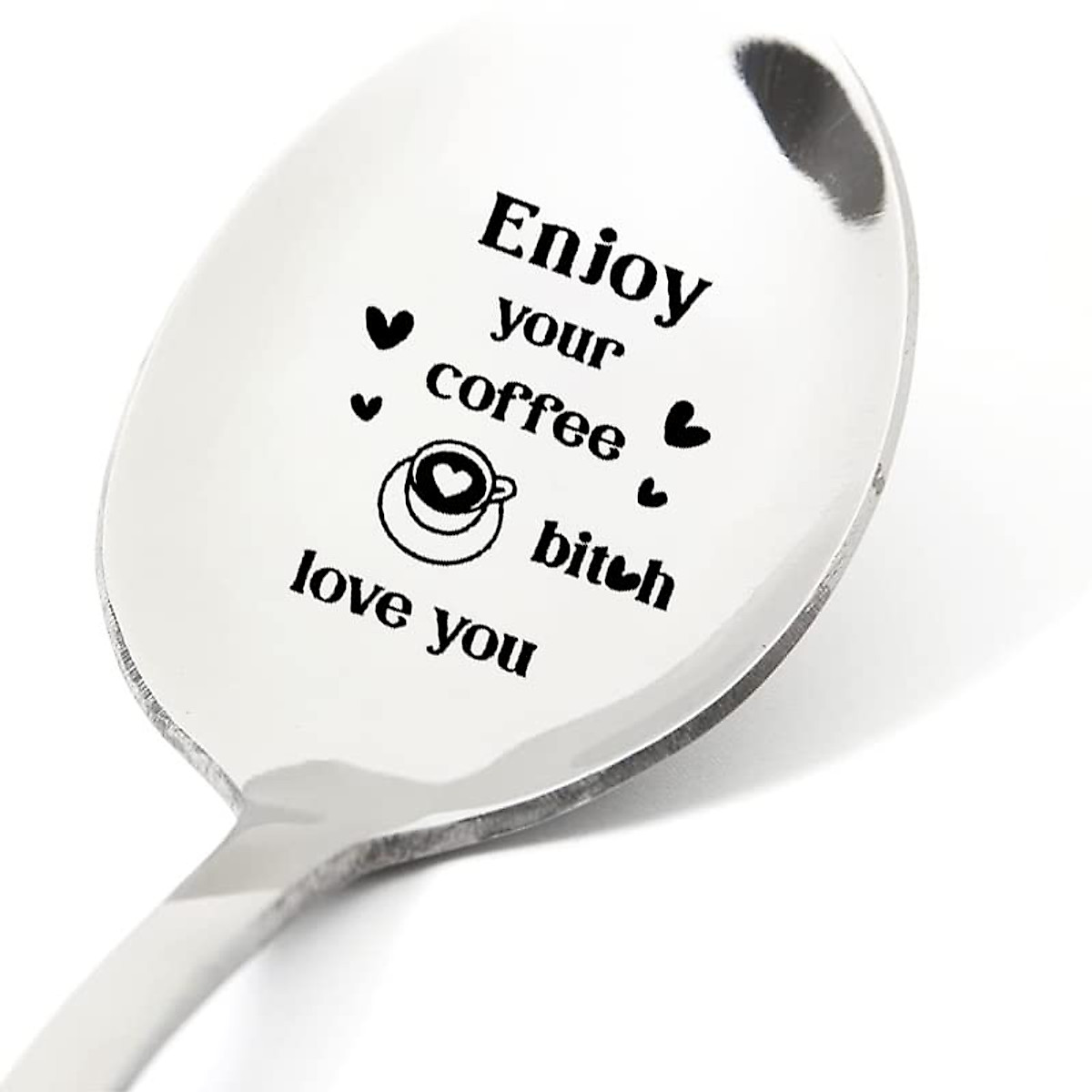 Enjoy Your Coffee Spoon Gift for Best Friends Boyfriend Husband Anniversary Birthday Gifts for BFF Bestie Funny Coffee Stir Spoons Gift for Coffee Lovers Women Men