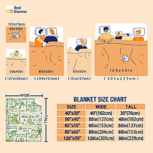 Personalized Baby Name Blanket Dinosaurs Gift for Baby Boys Girls Soft Flannel Newborns Throw Comfy Cozy Fleece Custom Kids Blanket Gifts for Toddler Nursery Birthday Christmas-30 x40