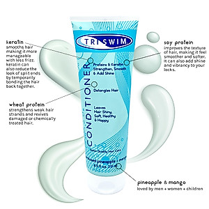 TRISWIM Scented Moisturizing Conditioner, Detangles, and Repairs Chlorine Damaged Hair for Swimmers and Athletes