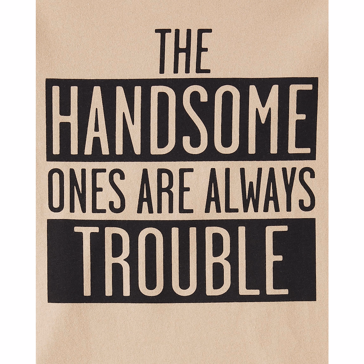 The Children's Place Baby Toddler Boys Long Sleeve Graphic T-Shirt, Handsome Trouble, 12-18 Months