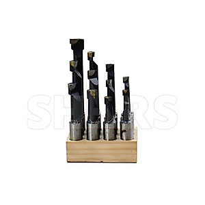 Shars 3/4" C6 Carbide Tipped Boring Bar 12 Pcs Set, 3/4" Shank 404-7146 P{