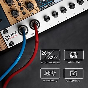 Antelope Audio Discrete 8 Pro Synergy Core Desktop 26x32 Audio Interface - Thunderbolt 3 & USB 2.0 Channel Microphone Preamp Recording, Streaming Studio Audio Interface w/Onboard Real-Time Effects
