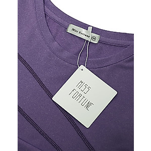 Miss FORUTNE Tunic Yoga Tops for Women, Biking Tshirts Ladies Workout Clothing Plus Size Moisture Wicking Soft Comfy Short Sleeve Sports Top XXXL