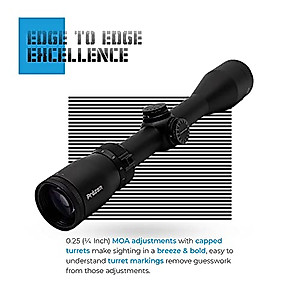 Prazen Optics Ridgesite Riflescope, Second Focal Plane, Fully Multi Coated Lens', IPX7 Waterproof, Capped Turrets, Premium Quality Scope (MDR Reticle, 3-9x40)…