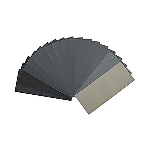 Bates- Sandpaper, 18 Pack, 12 Grits, 120 to 3000 Assorted Grit, Sandpaper Assortment, Sand Paper, Sandpaper for Metal, Sandpaper for Wood, Automotive Sandpaper, Furniture Sanding, Wet Dry Sandpaper
