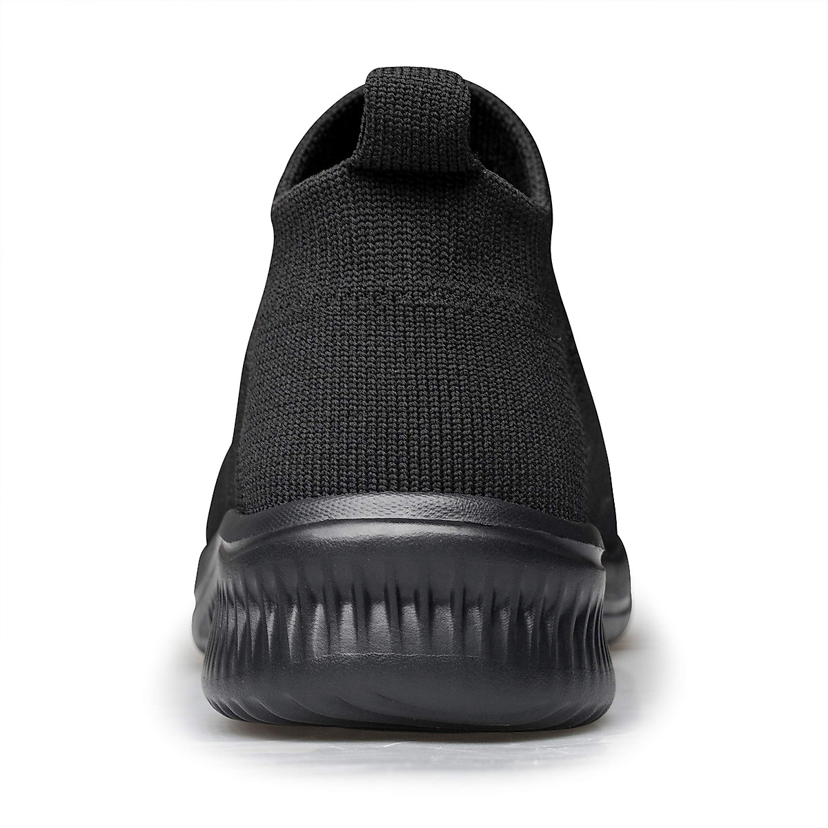 Vidbiv Men Slip on Casual Trainers Walking Shoes - Breathable Slip-on Lightweight Comfortable Tennis Mesh Sneaker Allblack