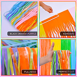 LOLStar Candyland Party Decorations, 2 Pack 3.3x6.6ft Pastel Rainbow Foil Fringe Curtains, Tinsel Curtains Photo Booth Prop Streamer Pastel Backdrop for Cocomelon Home Decor Easter Bunny Decorations