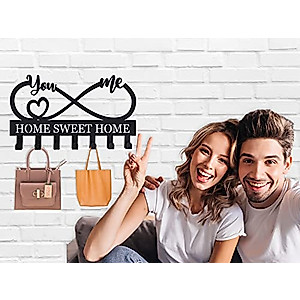 EFCUSTOMFC Personalized Metal Infinity Key Hooks, Key Holder for Wall, Wall Mounted Hooks,Personalized Key Rack for Wall, Metal Key Holder for Wall, Key Wall Holder Personalized