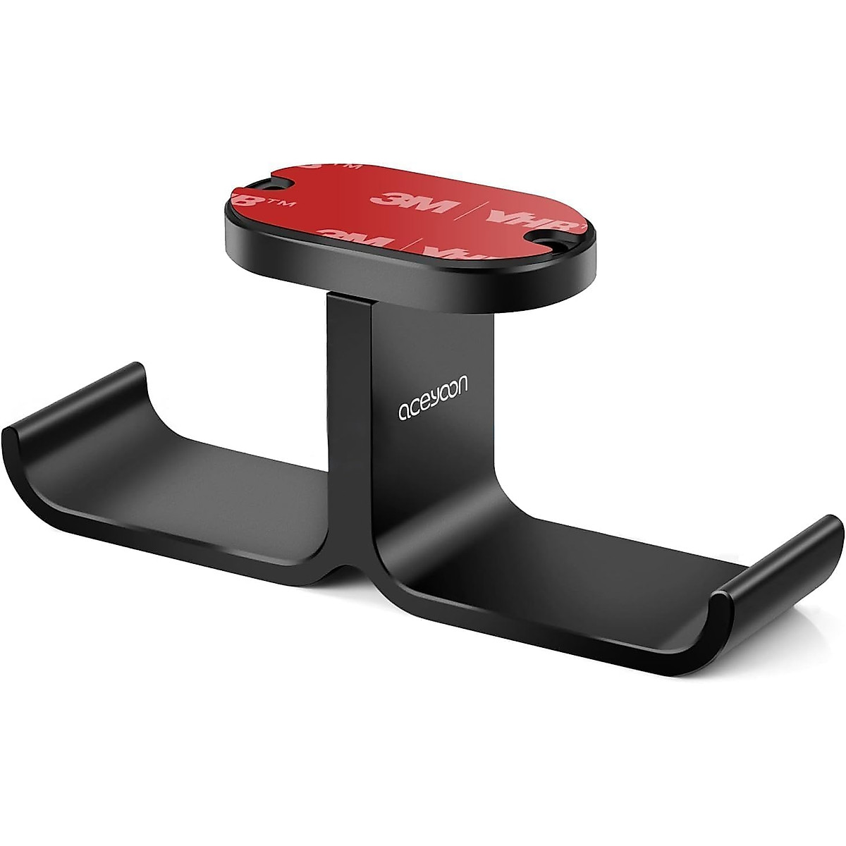 aceyoon Headphone Stand Hanger Under Desk Designed Aluminum Headphone Holder Hook 90° Rotatable Headsets Adhesive & Screws Universal Compatible with PC Gaming DJ Headsets