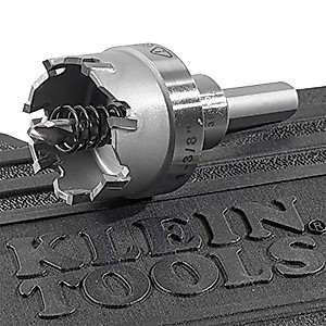 Klein Tools 31872 Heavy Duty Hole Cutter Kit, Includes Carbide Hole Cutters and Pilot Bit in Rust-Proof Molded Plastic Case, 4-Piece