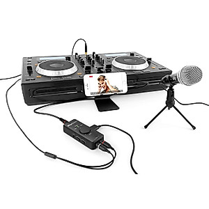 IK Multimedia iRig Stream stereo audio interface for iPhone, iPad, Mac, iOS and PC with USB-C, Lightning and USB for 24-bit, 48 kHz recording from mixers and studio gear