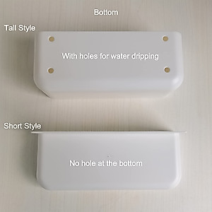 ePizdiz Adhesive Plastic Floating Shelf Stick on Wall Mounted Shower Caddy Shower Organizer for Bathroom Kitchen Bedside Extra Storage Needed (2pcs Tall)