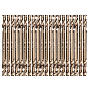 VALYRIANTOOL 1/8" Cobalt Drill Bits(20PCS), M35 HSSCO High Speed Steel Double Ends Stubby Body Twist Drill Bit Set for Hardened Metal, Stainless Steel, Cast Iron, Plastic and Wood