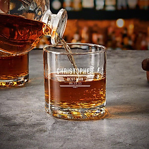 Classic Groomsman Custom Whiskey Glass (Personalized Product)