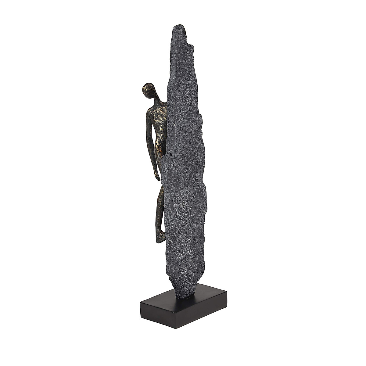 Deco 79 Polystone People Decorative Sculpture Climbing Home Decor Statue, Accent Figurine 6" x 5" x 19", Bronze