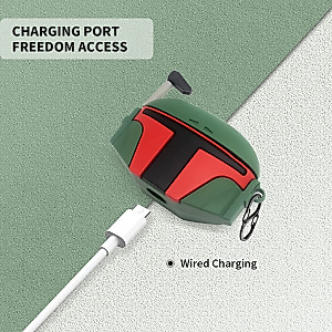 Alquar Star War Case for Beats Studio Buds Case Cover, 3D Cute Fun Anime Character Shockproof Soft Silicone Design, with Keychain 5in1 Accessories Anti-Lost Rope/Ring/Brush for Beats Studio Buds