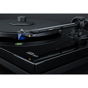 Music Hall MMF-5.3 2 Speed Belt Driven Audiophile Turntable with a Unique Dual-Plinth Design | Pre-Mounted Ortofon 2M Blue Cartridge | 9" Carbon Fiber Tonearm |Delivers Superior Audio Performance |