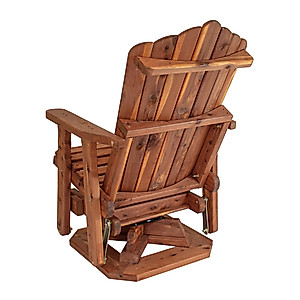 American Furniture Classics Ceder Adirondak Swivel Glider, Natural Cedar