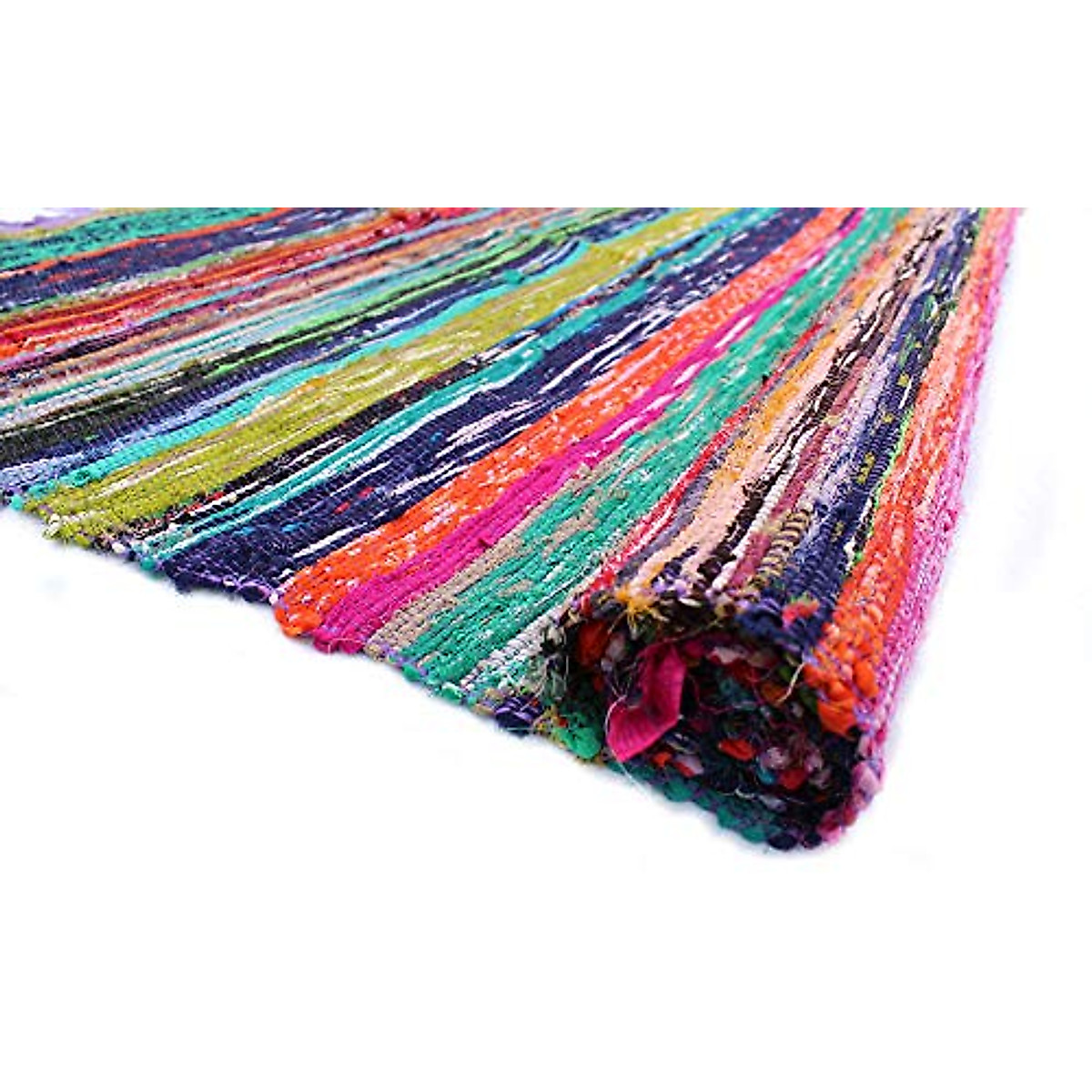 Handmade Braided Chindi Rug, Rag Rug, Area Rug, Carpet Rug, Runner Rug 3x5 Ft, 4x6 Ft, 5x7 Ft, Carpet Rug (4x6 Ft (28x72 Inch))