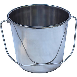 Stainless Steel Milk Bucket with Lid 14 Qt Dairy Pail