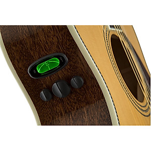 Fender Paramount PM-3 All-Mahogany Triple-0 Acoustic Guitar, with 2-Year Warranty, Natural, with Case