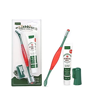 windhunt A Series of Sets for Pets Tooth Protecting and Cleaning. Including Toothpaste,Toothbrush and Fingerbrush.Preventing Tartar Buildup and Plaque.Beef Flavor.(Large)