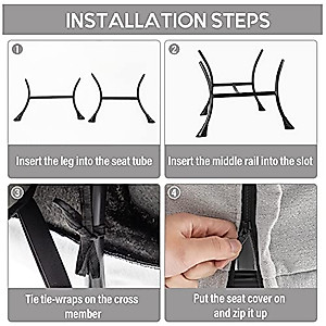 SESHINELL Lazy Chair with Ottoman, Modern Accent Chair Contemporary Lounge Leisure Sofa Chair with Armrests, Reading Chair and Folding Footstool Set for Living Room, Bedroom, Office, Light Grey