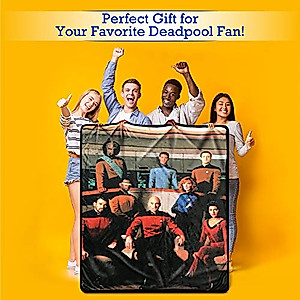 Surreal Entertainment Star Trek The Next Generation Cast Fleece Softest Throw Blanket| Measures 60 x 45 Inches