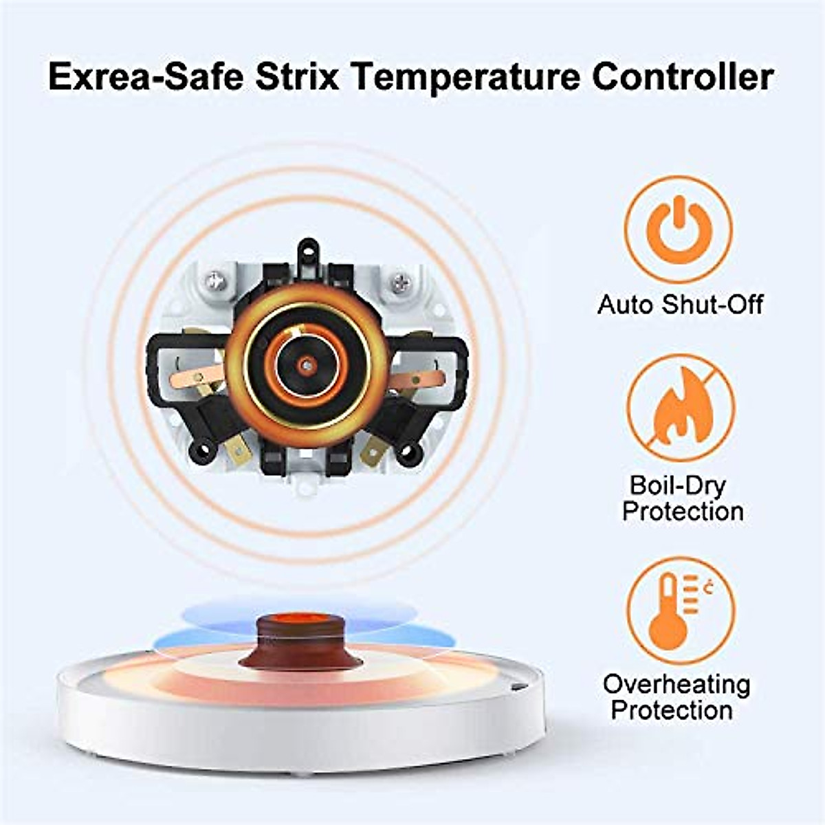 Electric Kettle, 1.7L 1500W Double Wall 100% Stainless Steel BPA-Free Cool Touch Tea Kettle Hot Water Boiler with Overheating Protection, Cordless with Auto Shut-Off and Boil-Dry