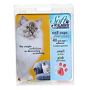 Feline Soft Claws Cat Nail Caps Take-Home Kit, Small, Pink