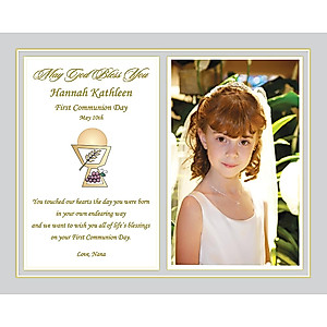 Poetry Gifts First Communion Personalized for Daughter or Son from Parents, Grandparents, Godparents, 8x10 Custom Print