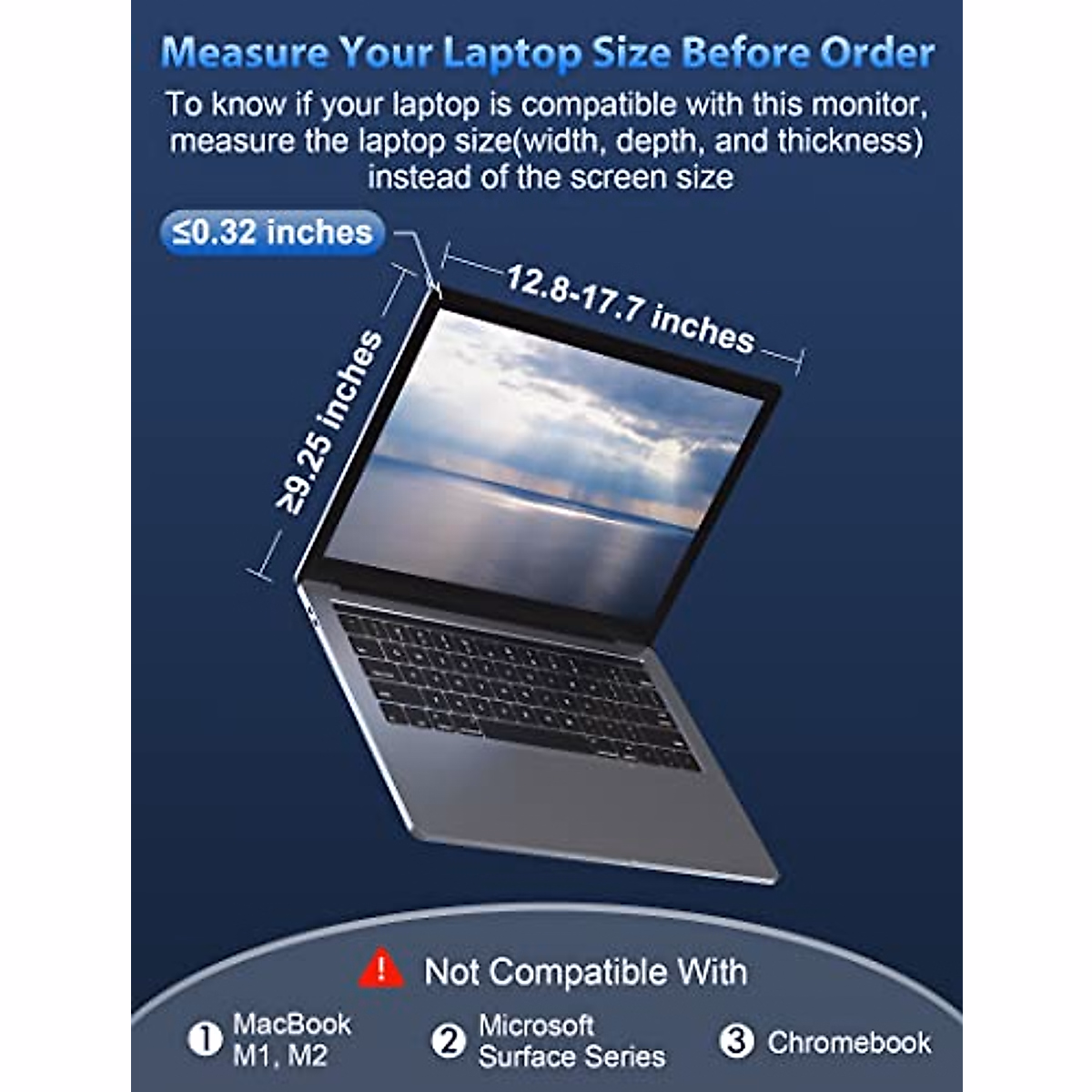 FOPO 15 Inch Triple Portable Monitor FHD 1080P HDR IPS Laptop Monitor Screen Extender for Dual Monitor Display, for 15"-17" Laptop & Switch/Xbox, Support Win/MAC (Not for M1 M2 Chip, Chromebook)-S17