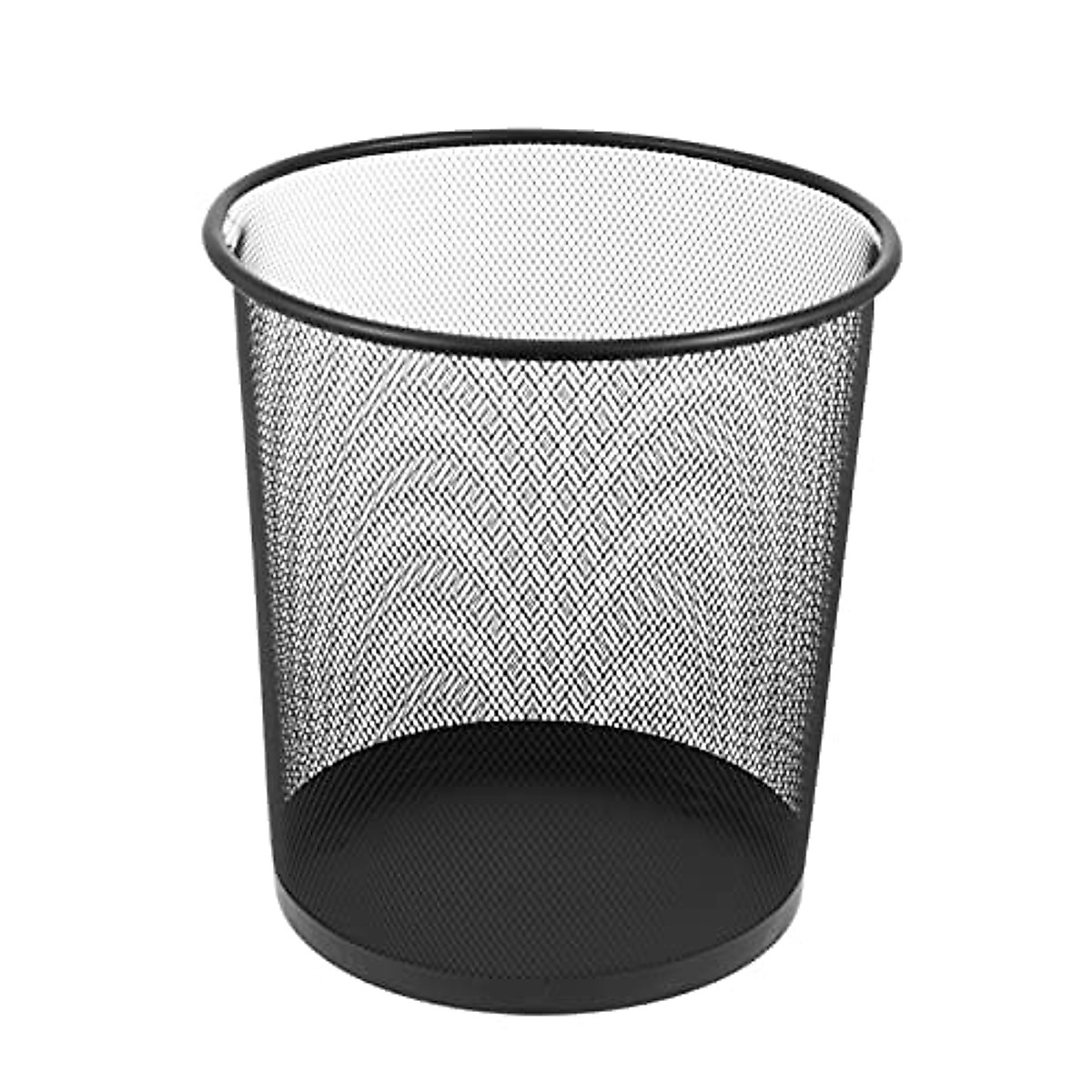 NUOBESTY Rubbish Container Round Mesh Wastebasket Trash Can Garbage Can Vintage Waste Bin Wastebasket Garbage Container Bin for Home Office Bathrooms Powder Rooms 11L Office Waste Basket