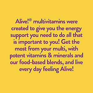 Nature’s Way Alive! Women’s Energy Complete Multivitamin, High Potency B-Vitamins, 50 Tablets