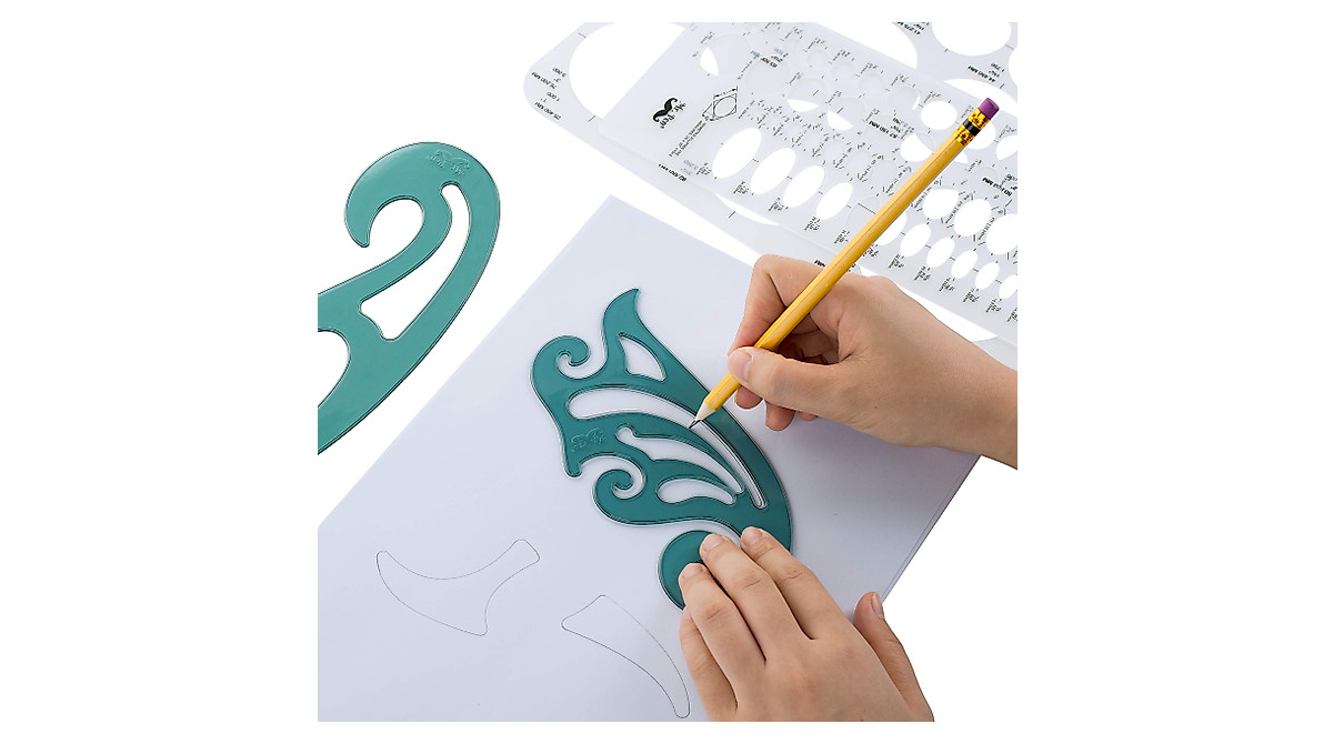 Mr. Pen French Curve & Template Set - Drawing & Drafting Tools