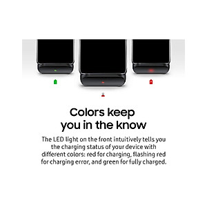 SAMSUNG Electronics Wireless Charger Convertible Qi Certified (Pad/Stand), for Galaxy Buds, Galaxy Phones, and Apple iPhone Devices - US Version - Black (US Version)