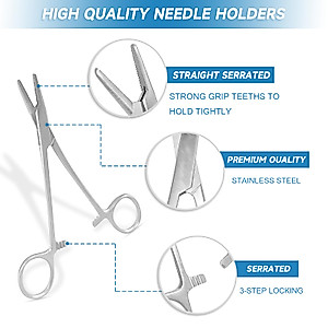 Spectabilis Suture Practice Kit for Medical Students, Silicone Pad Surgery Wounds Closure Suturing, Supplies for Vet Nursing Students Surgical Stitches Kits Only for Training.
