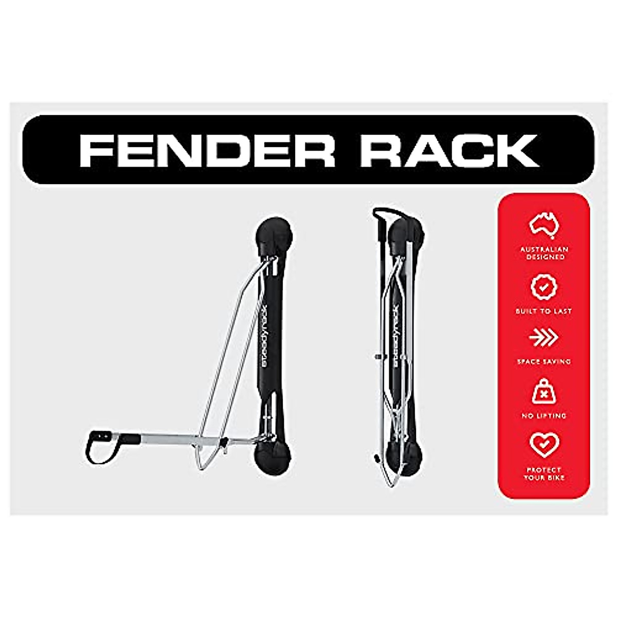 Steadyrack Bike Racks - Fender Rack - Wall Mounted Bike Rack Storage Solution for Your Home, Garage, or Bike Park