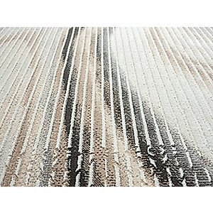 VCNY Home Charisma | Myron Collection | Abstract Marble Soft Low Pile Indoor Area Rug, 8' x 10', Cream
