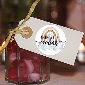 2" Round Boho Thank You Favor Stickers - Boho Thank You Labels for Wedding, Bridal Shower, Baby Shower, Small Business, Bakeries, Handmade Goods, Birthday Party Favors(80 Labels)