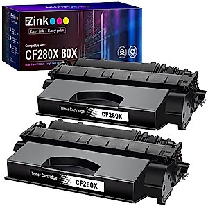 E-Z Ink (TM Compatible Toner Cartridge Replacement for HP 80X CF280X to use with Pro 400 M401n M401dne M401dw MFP M425dw MFP M425dn (Black, 2 Black) High-Yield