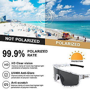 Karsaer Visison Polarized Cycling Riding Glasses Sports Sunglasses Men Women for Moutain Baseball MTB Bicycle