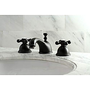 Kingston Brass KS3960AX Restoration Widespread Bathroom Faucet, Matte Black,6.5 x 3.5 x 3.06