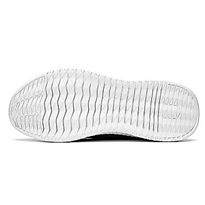 FUJEAK Men Running Shoes Men Casual Breathable Walking Shoes Sport Athletic Sneakers Gym Tennis Slip On Comfortable Lightweight Shoes A White