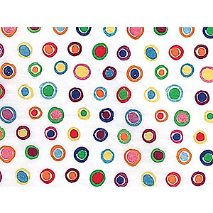 Rainbow Polka Dot Tissue Paper Rainbow Spots Dot Premier High Quality Tissue Paper - 20 Inch x 30 Inch - 24 XL Sheets by A1 bakery supplies MADEIN USA