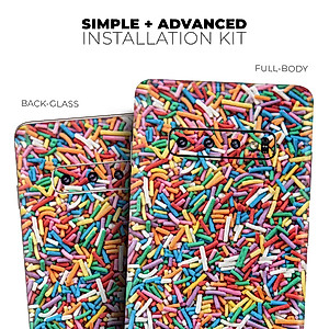 DesignSkinz Colorful Candy Sprinkles Protective Vinyl Decal Wrap Skin Cover Compatible with The Samsung Galaxy S20 (Screen Trim & Back Glass Skin)