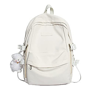 DINGZZ Waterproof Nylon Women Bags School Backpack for Teenagers Girls Travel Backbag Small Bookbag (Color : E, Size : 32 * 13 * 44CM)