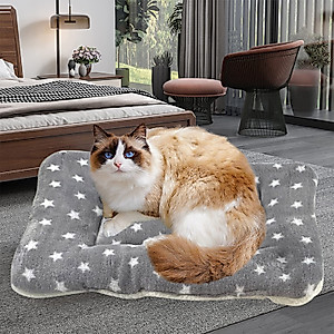 MANSHU Small Animal Plush Bed, Bunny Bed, for Bunny, Squirrel, Hedgehog, Pink and Gray 2Pcs.